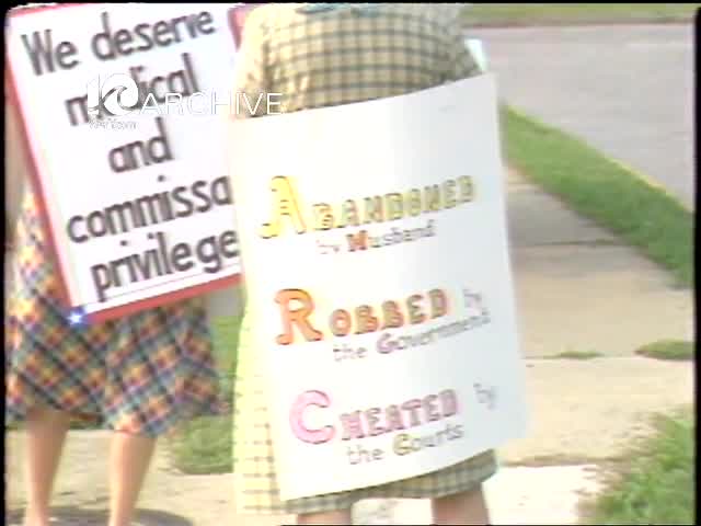 WAVY Archive: 1982 Military Ex-wives Protest on Divorce Laws – WAVY.com