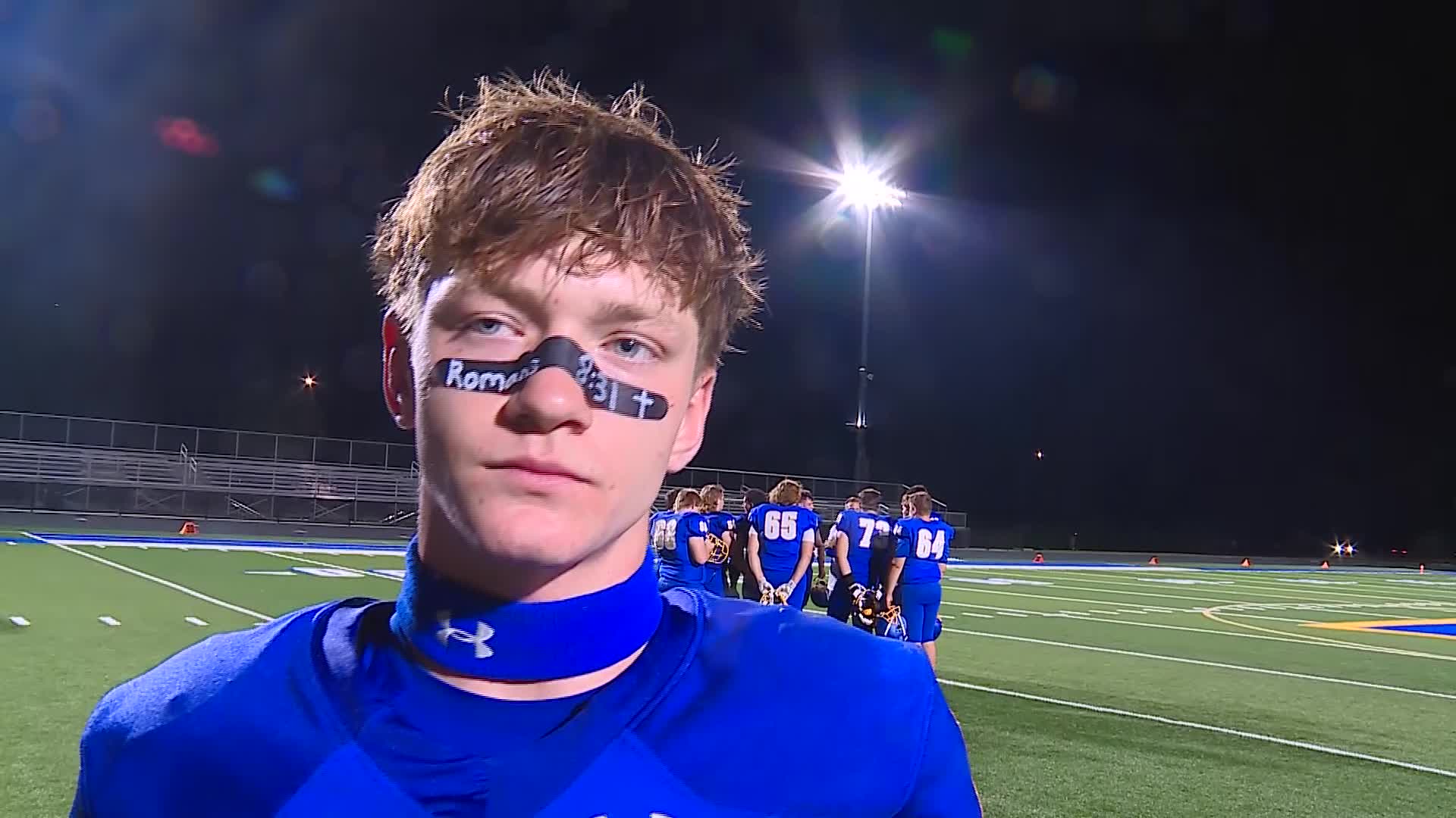 East Noble senior quarterback, defensive back Rylee Biddle postgame ...