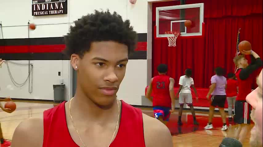 Dereon Truesdale full interview at Bishop Luers boys basketball practice on 1/17/24 – WANE 15