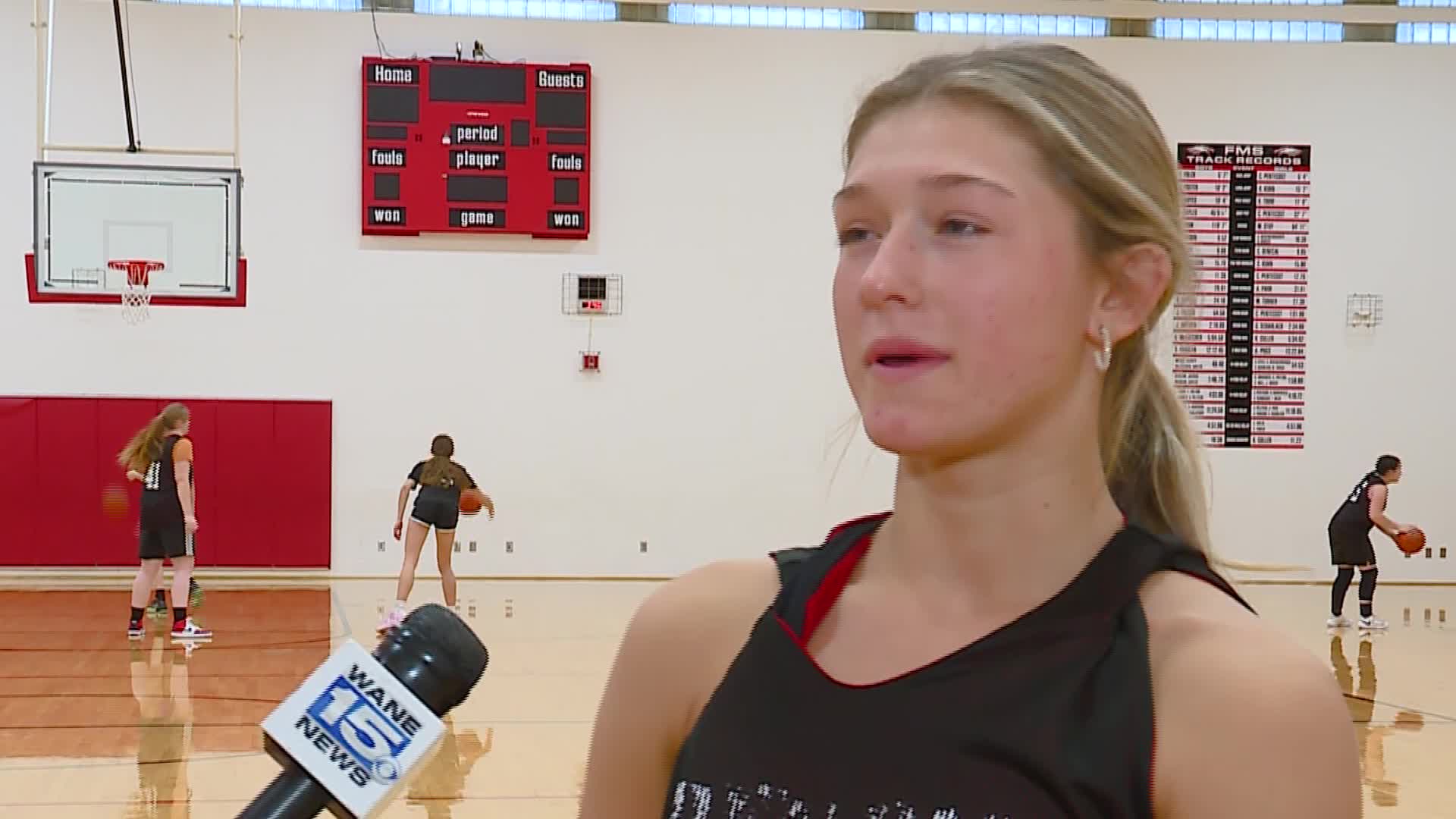 Fremont junior guard Grace Scharlach practice interview 12/1/2025 – WANE 15