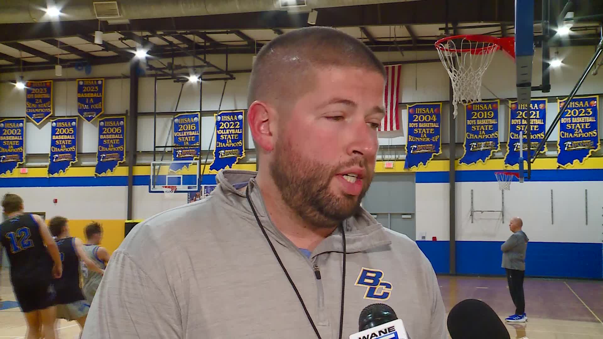 Blackhawk Christian head boys basketball coach Matt Roth full practice ...