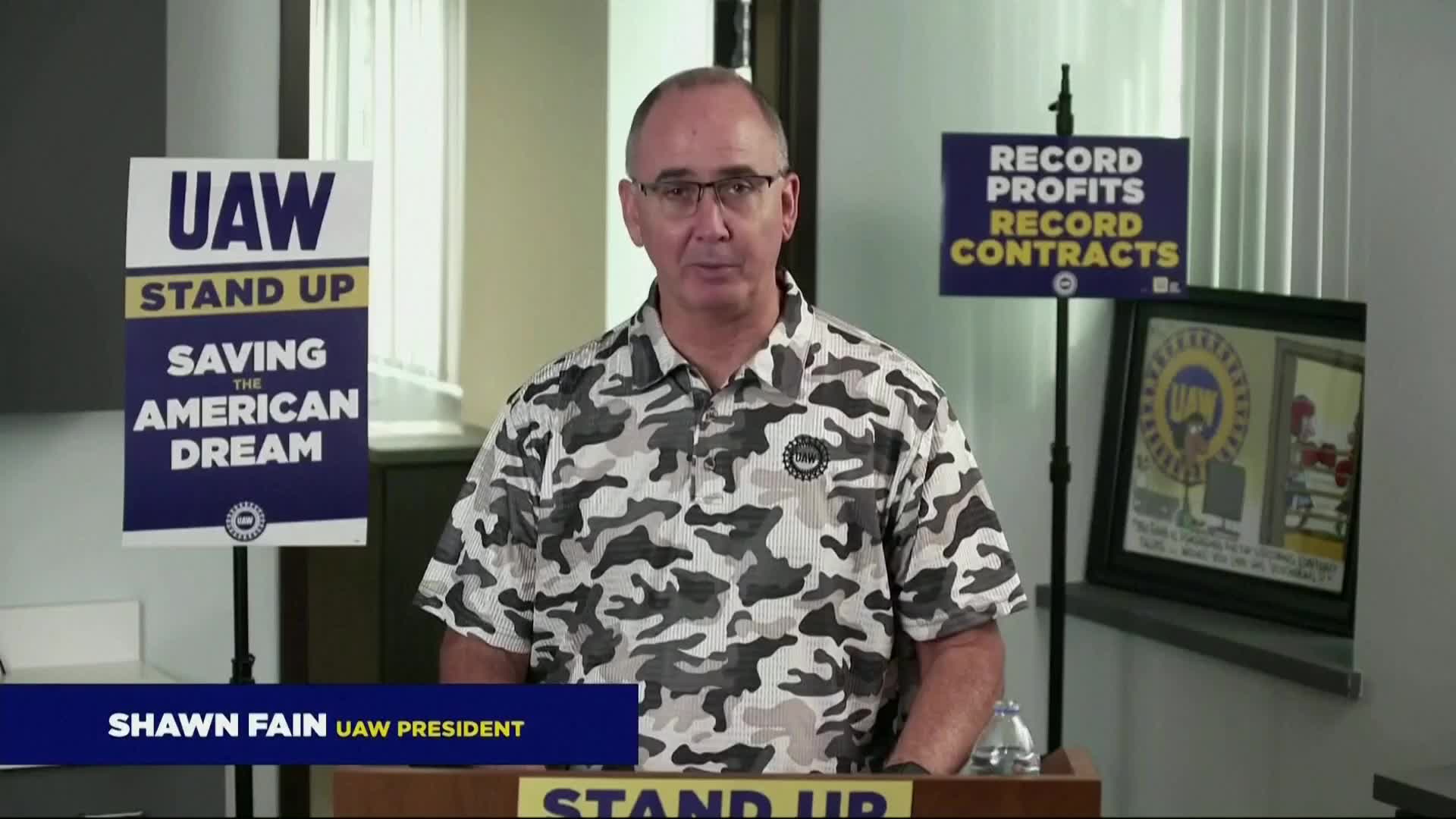 Shawn Fain Strike expansion announcement – WANE 15