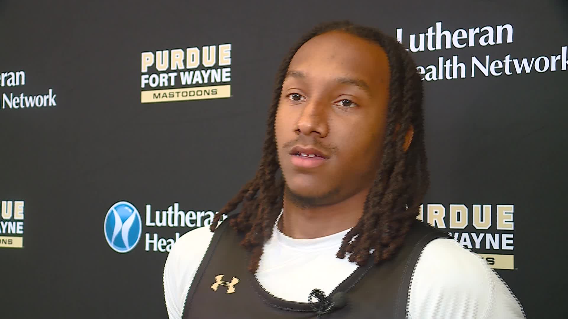 Purdue Fort Wayne fifth year guard Mikale Stevenson praactice interview ...