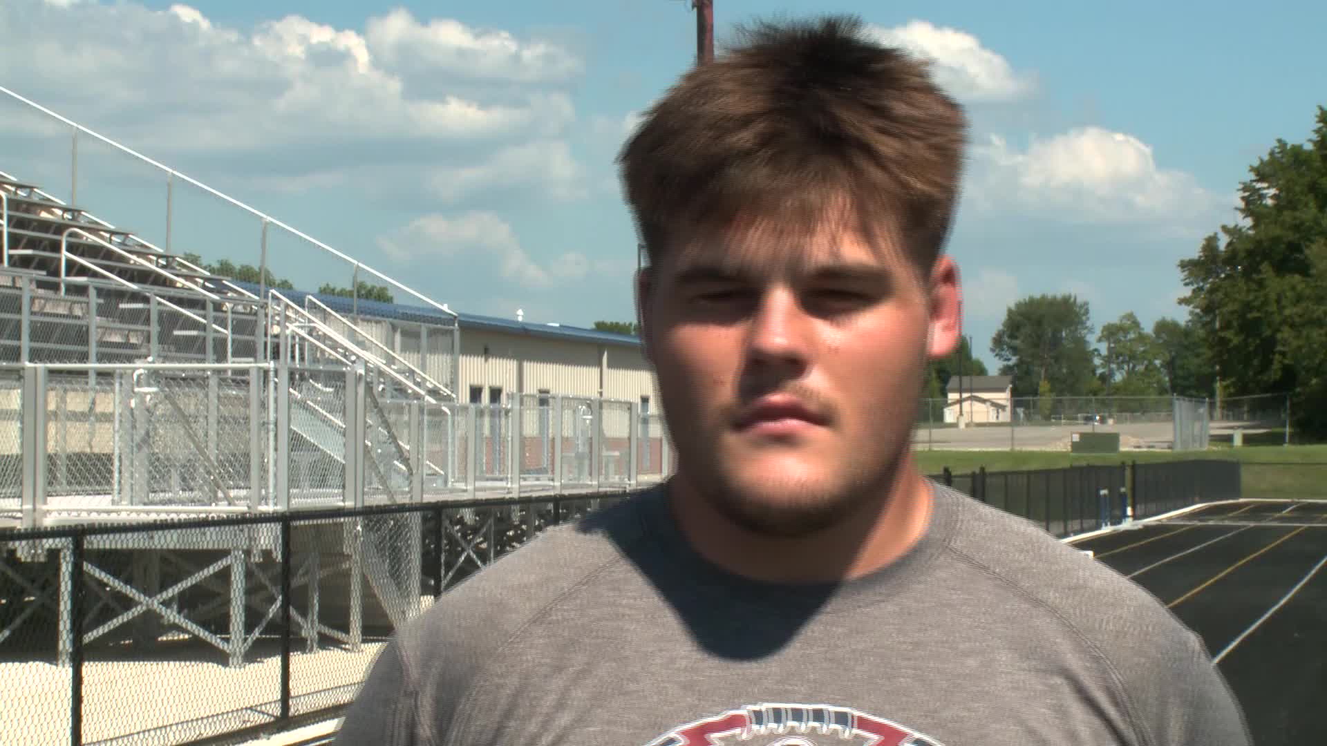 Grady Baker full interview at Bellmont Braves football practice on 8/14 ...