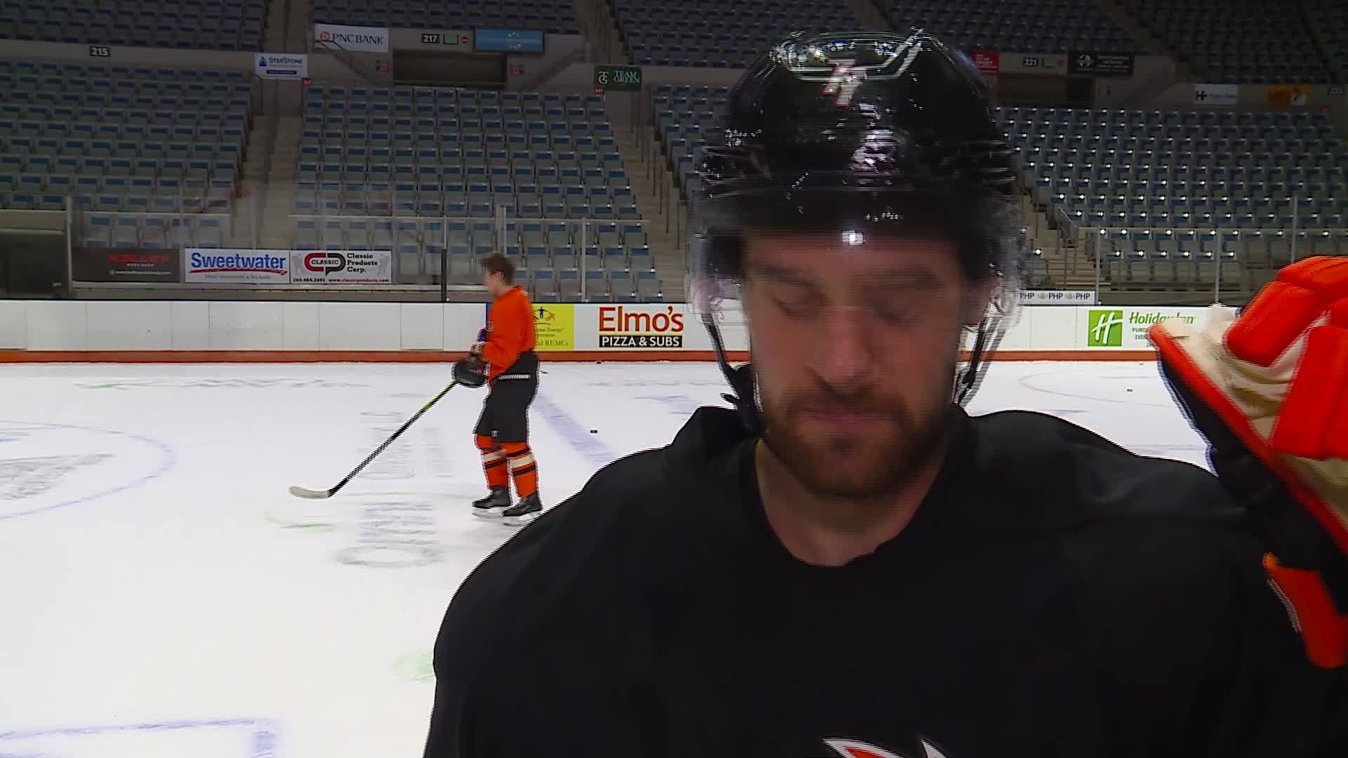 Komets defenseman Connor Corcoran full practice interview 10/17/2023 ...