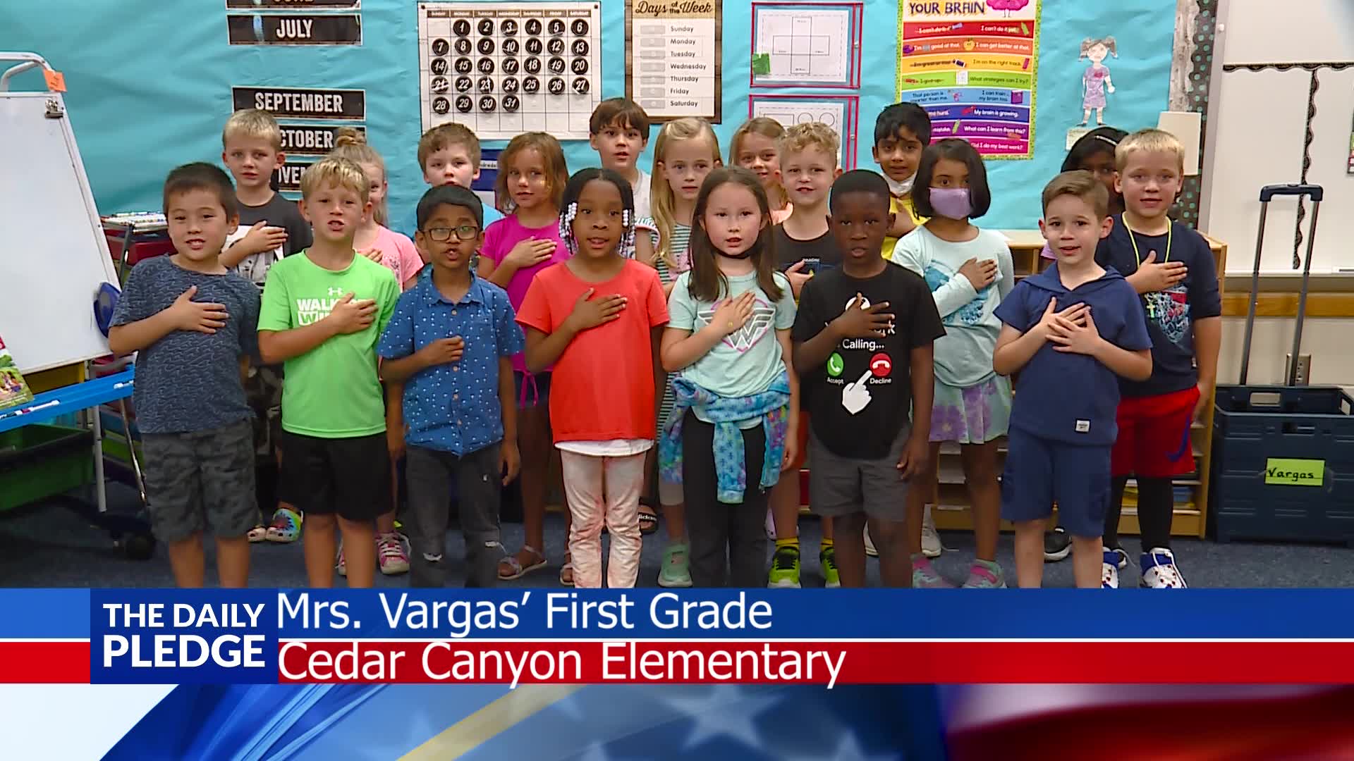 Mrs. Vargas’ First Grade Class – WANE 15