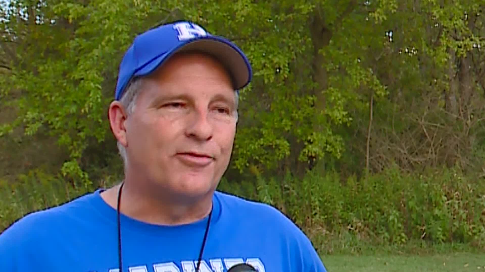 Hamilton head cross country coach Andrew Baker practice interview 10/6 ...
