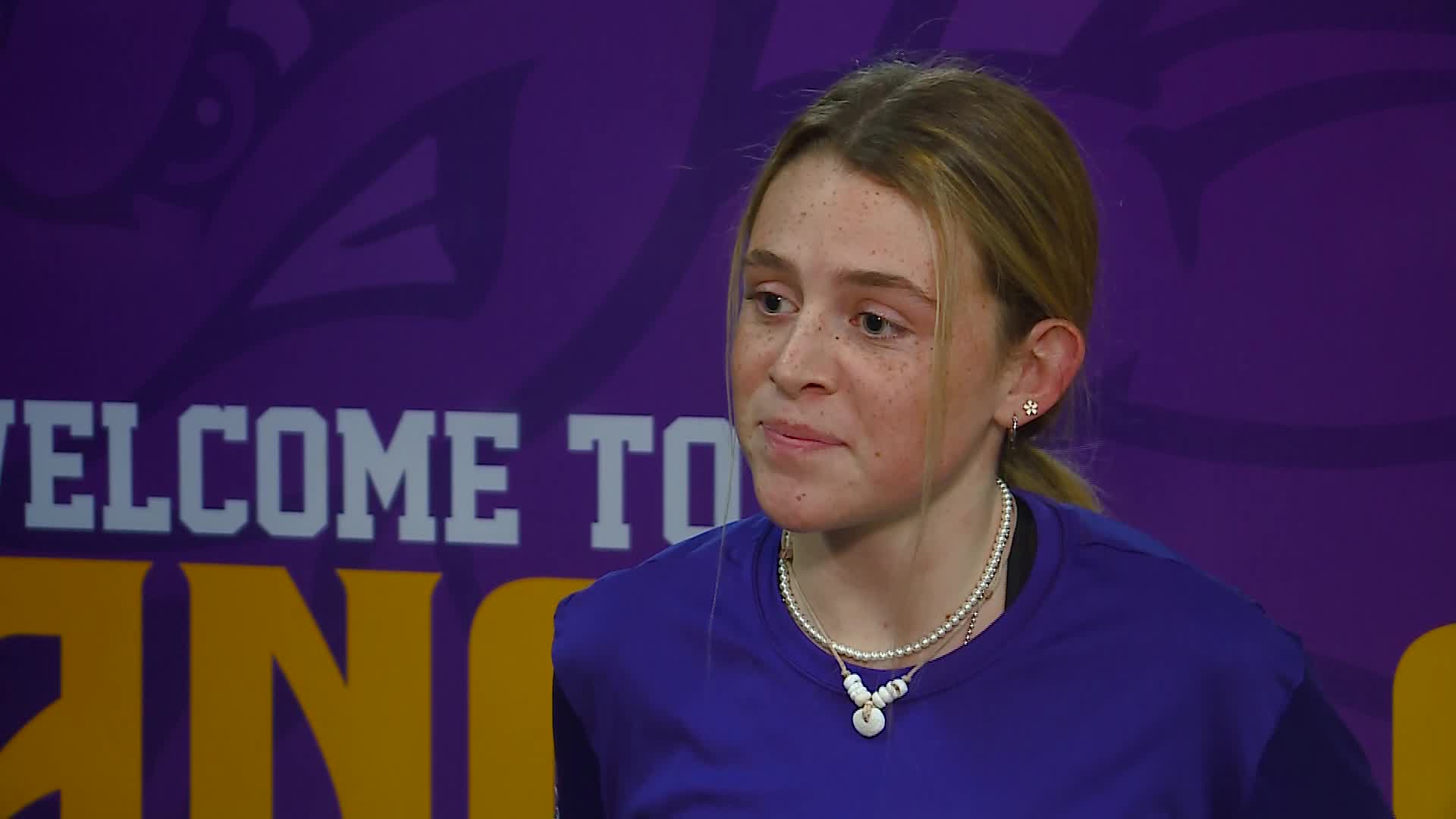 Mya Ball, Morgan Gaerte and Lloy Ball discuss Angola girls volleyball’s ...