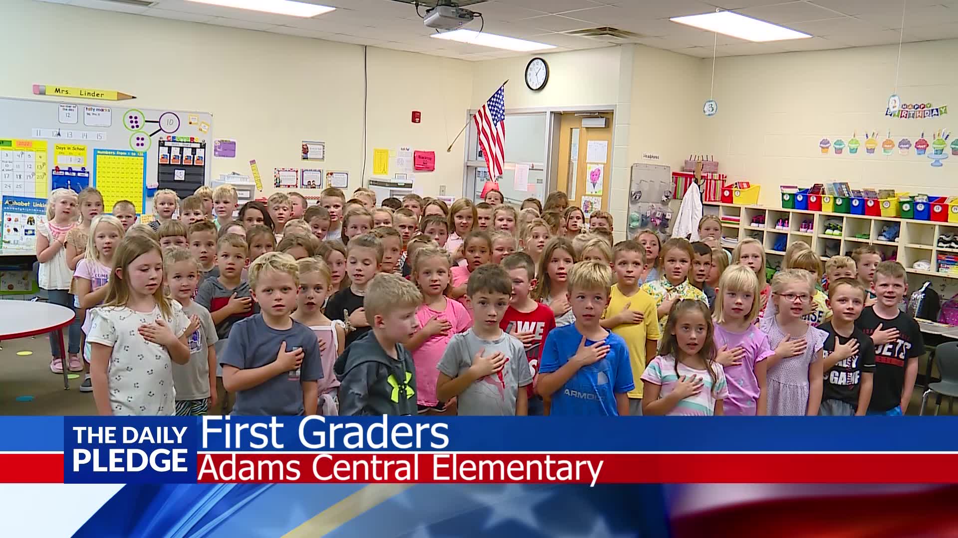 The Daily Pledge – Adams Central Elementary 1st graders – WANE 15