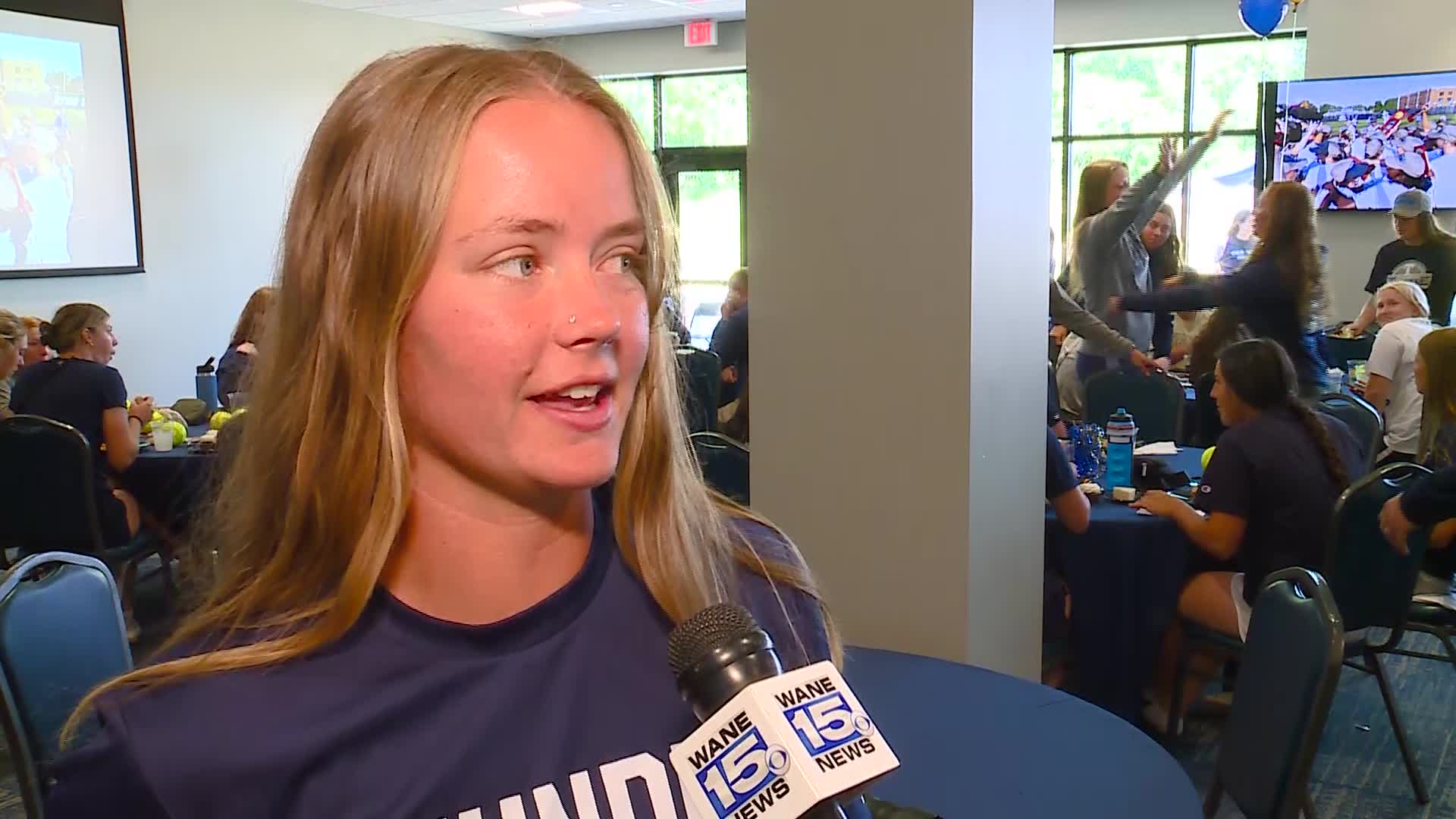 Trine softball Amanda Prather full interview at celebration lunch 6/9 ...