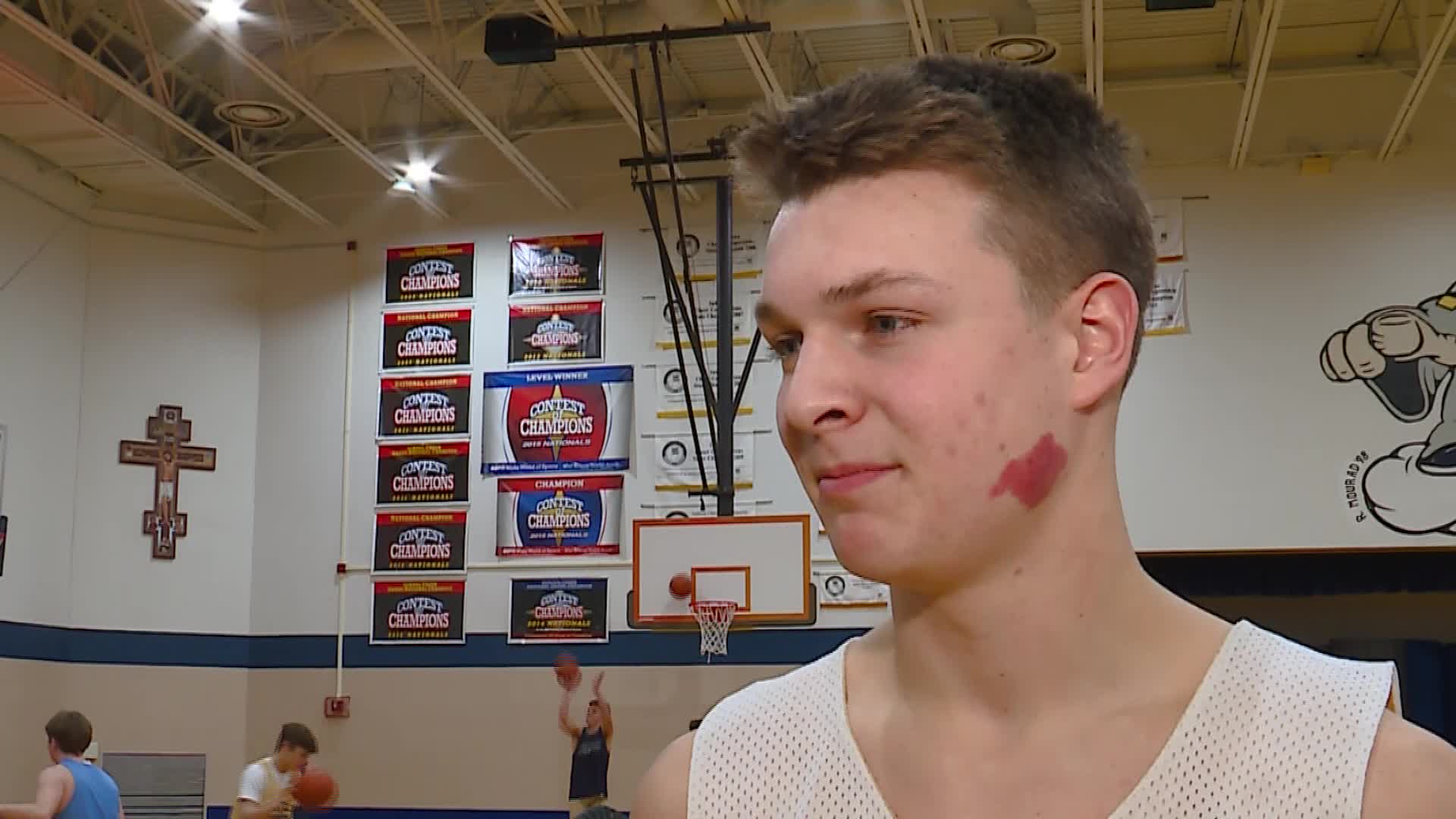 Bishop Dwenger senior forward Caleb Lehrman full practice interview 1 ...