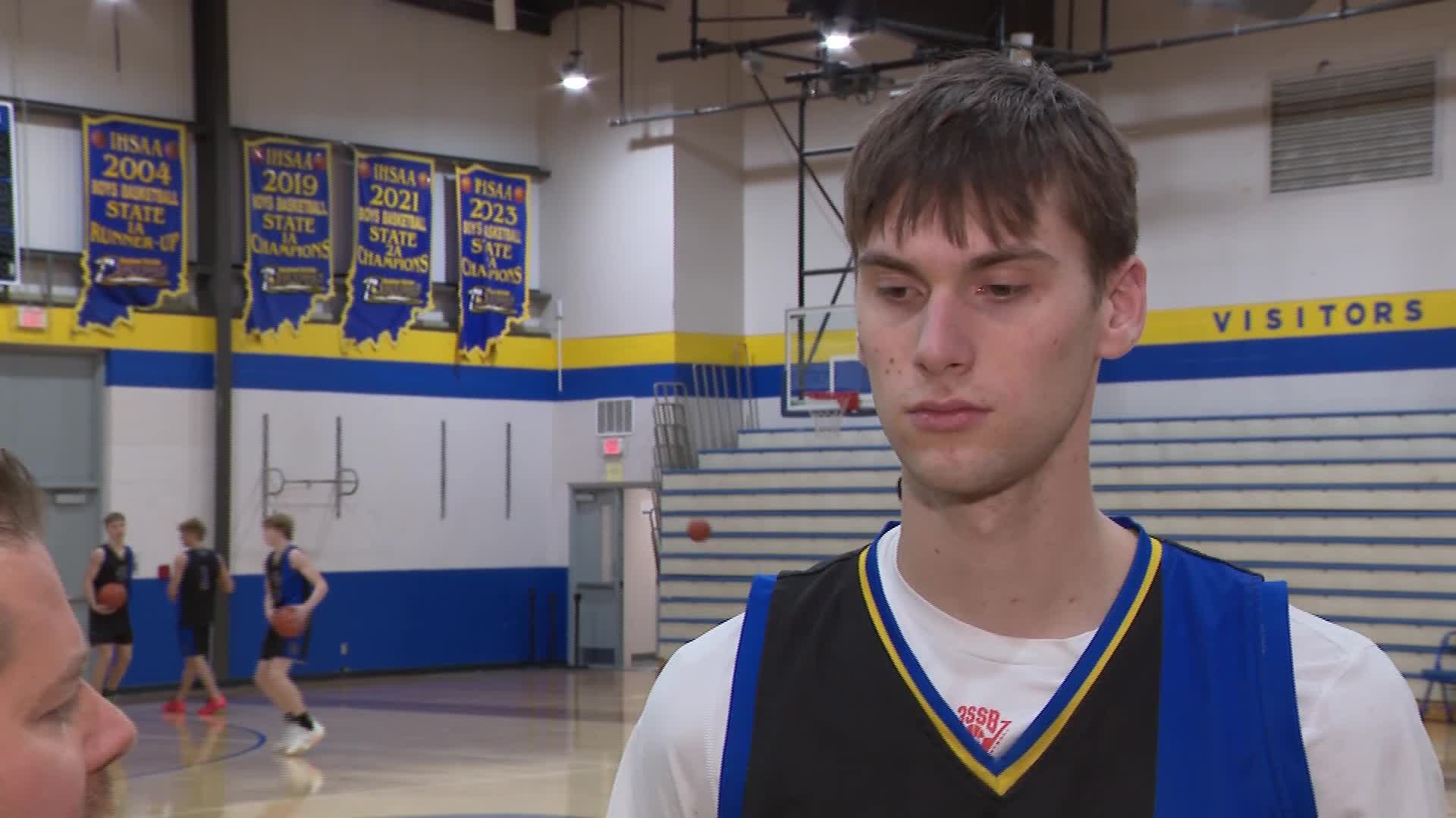 Blackhawk Christian’s Kellen Pickett full interview at Braves basketball practice on 12/5/24 ...