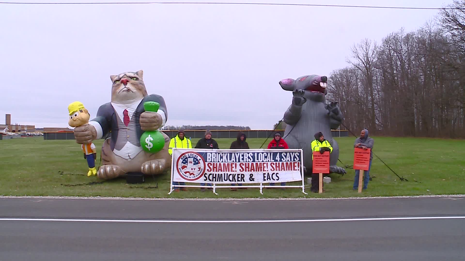 Bricklayers Local 4 protest – WANE 15