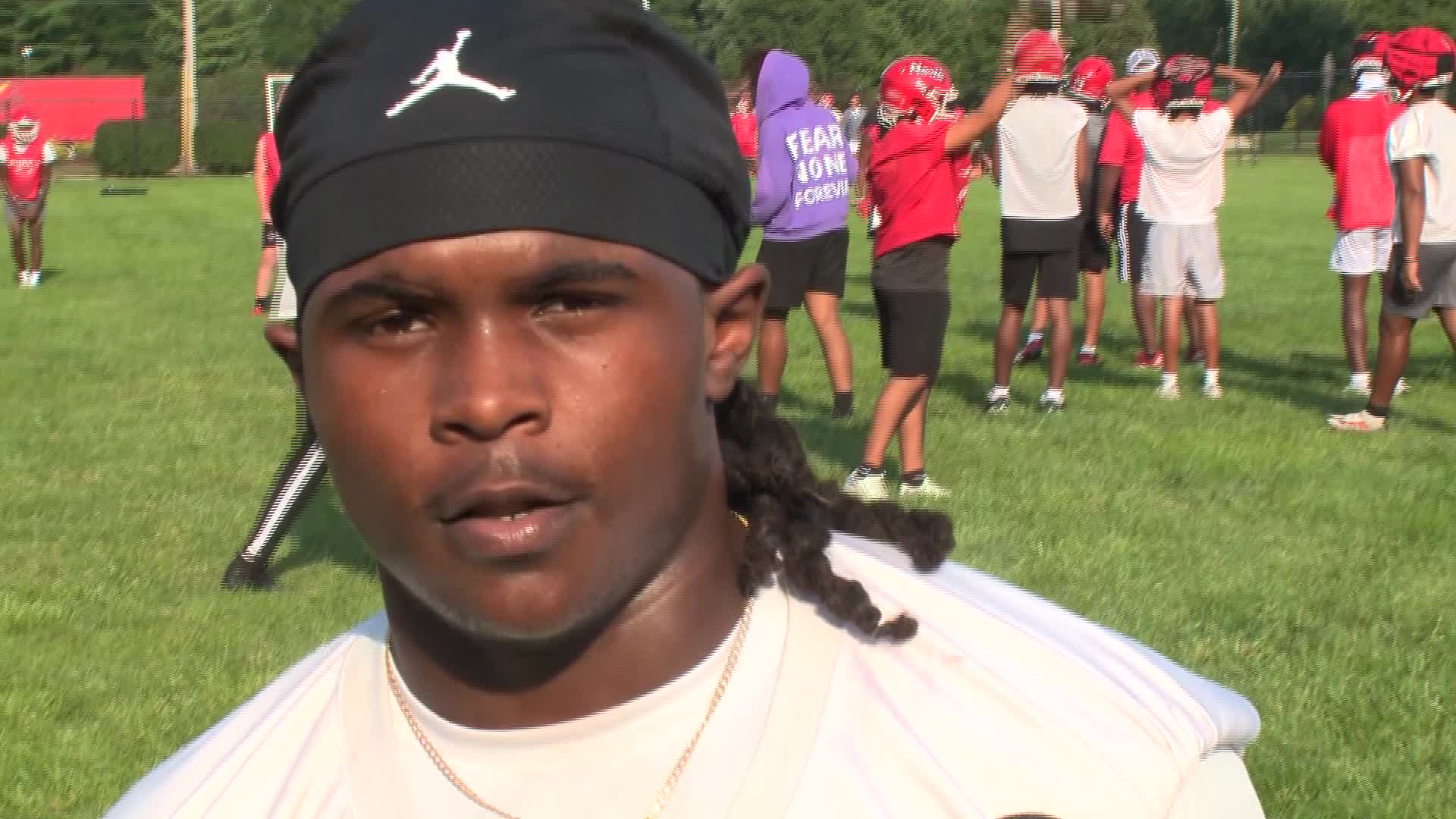 Jalen Jackson full interview at North Side Legends football practice on ...