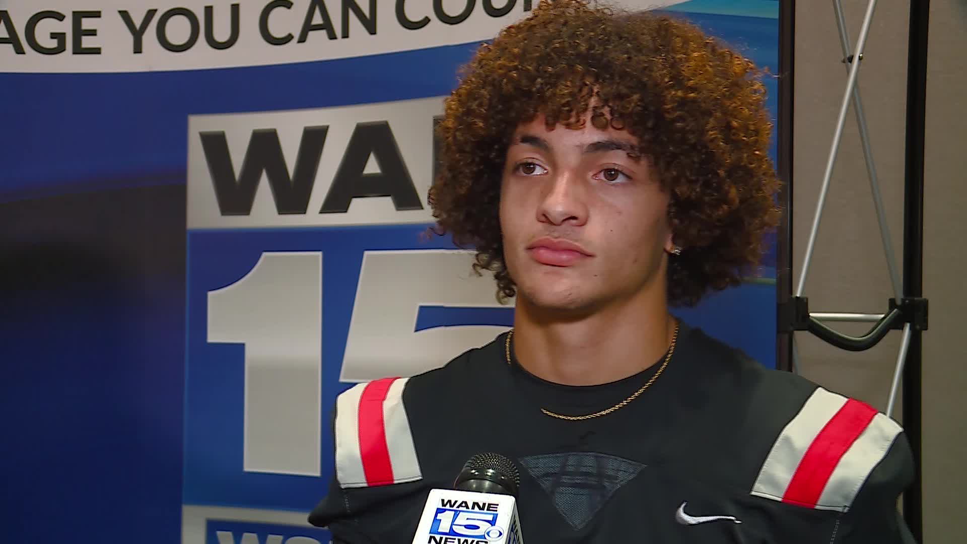 DeKalb’s Xavier Bell interview at NE Indiana High School Football Media ...