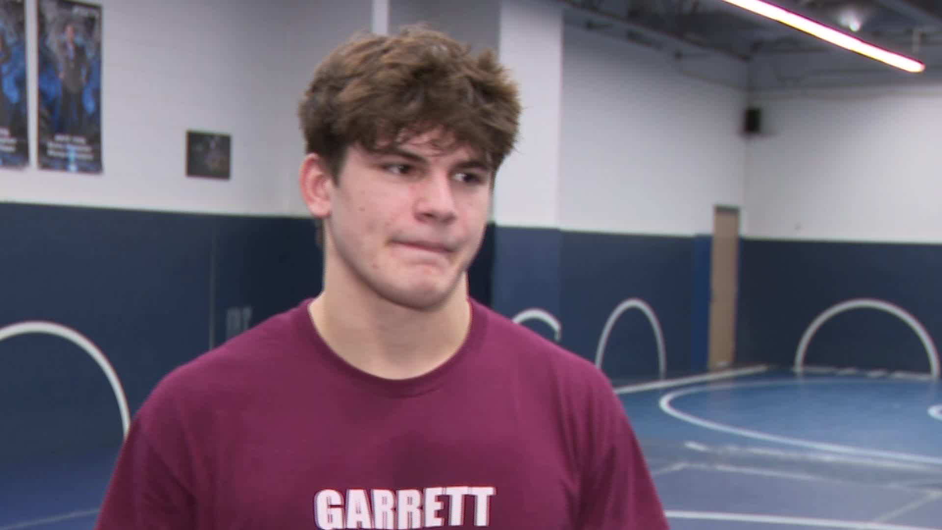 Garrett senior wrestler Carter Fielden practice interview 1/12/2026 ...
