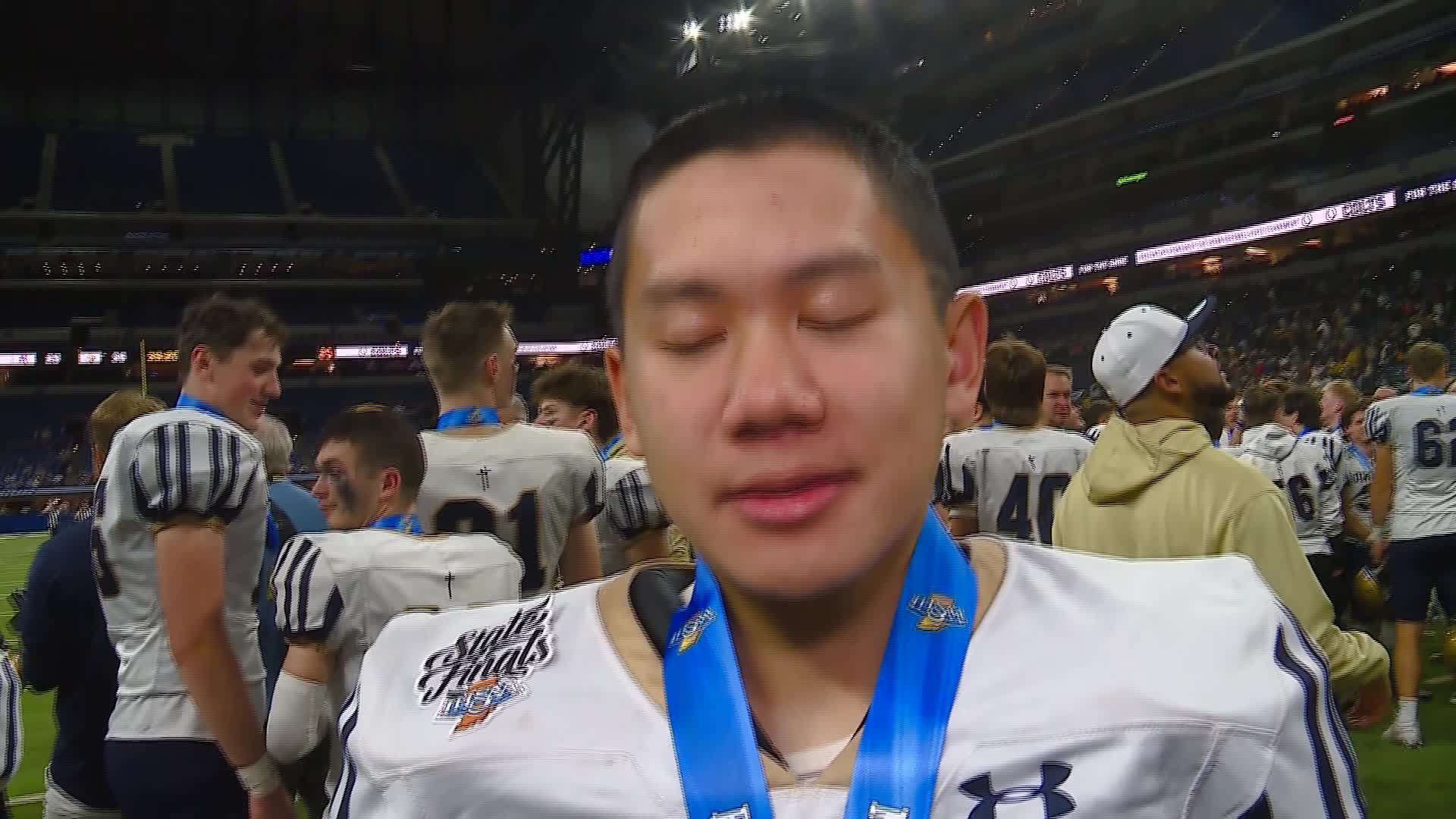 Bishop Dwenger senior kicker Lucas Nguyen postgame interview after ...