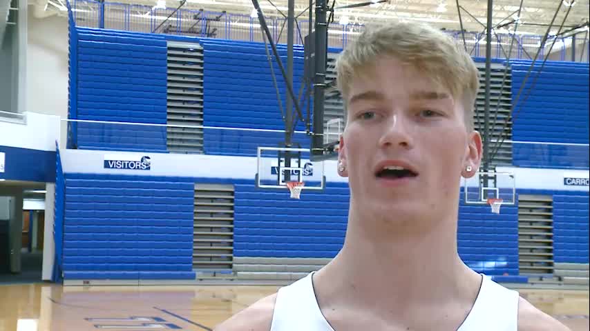 Jaxon Pardon full interview at Carroll Chargers basketball practice on ...