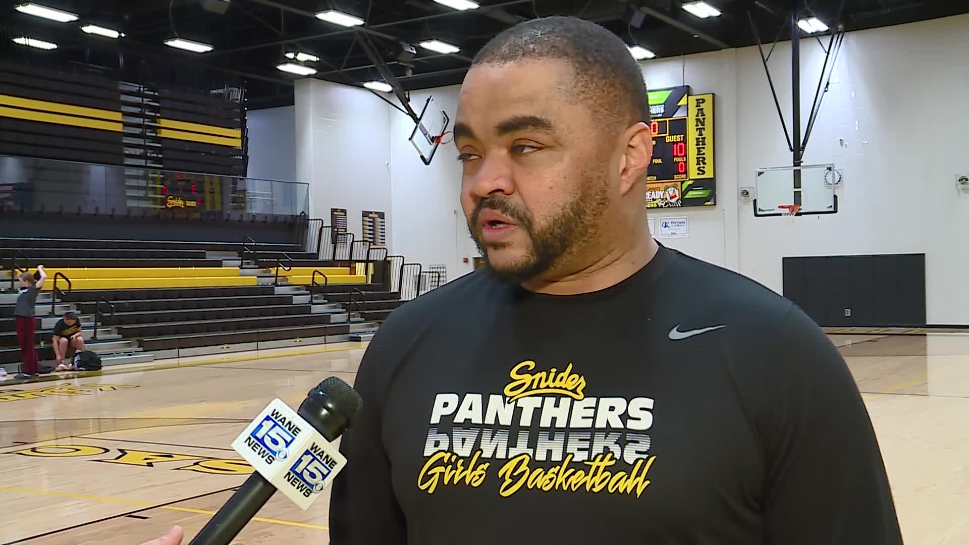 Snider head girls basketball coach Reggie Tharp practice interview 1/8 ...