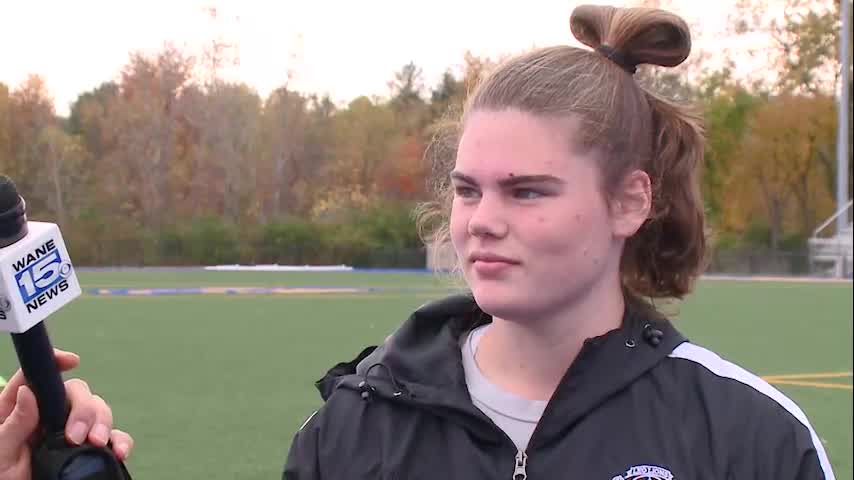 Sam Christle full interview at Leo Lions girls soccer practice on 10/25 ...