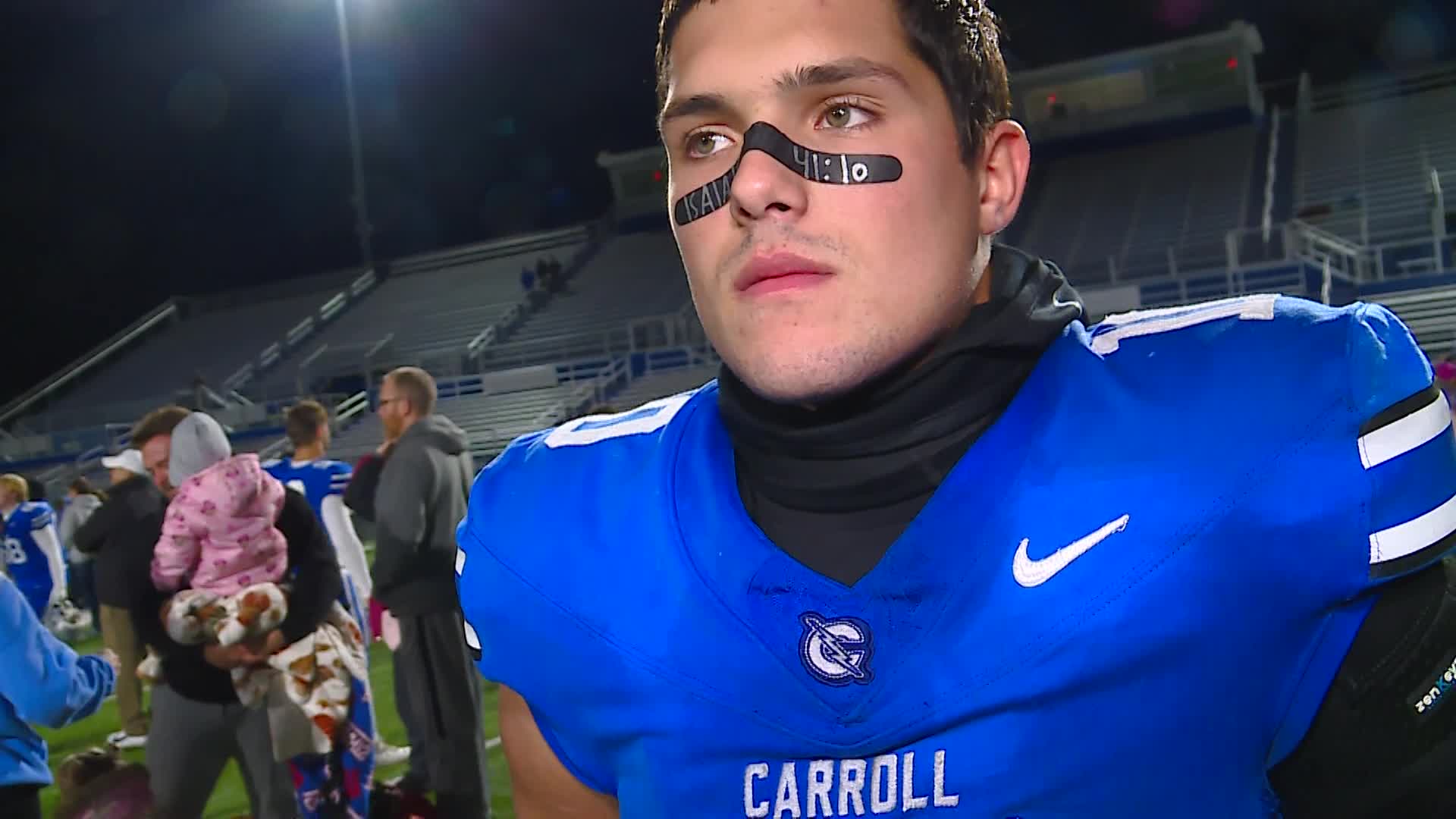 Carroll junior running back, linebacker Asher Wagoner postgame ...