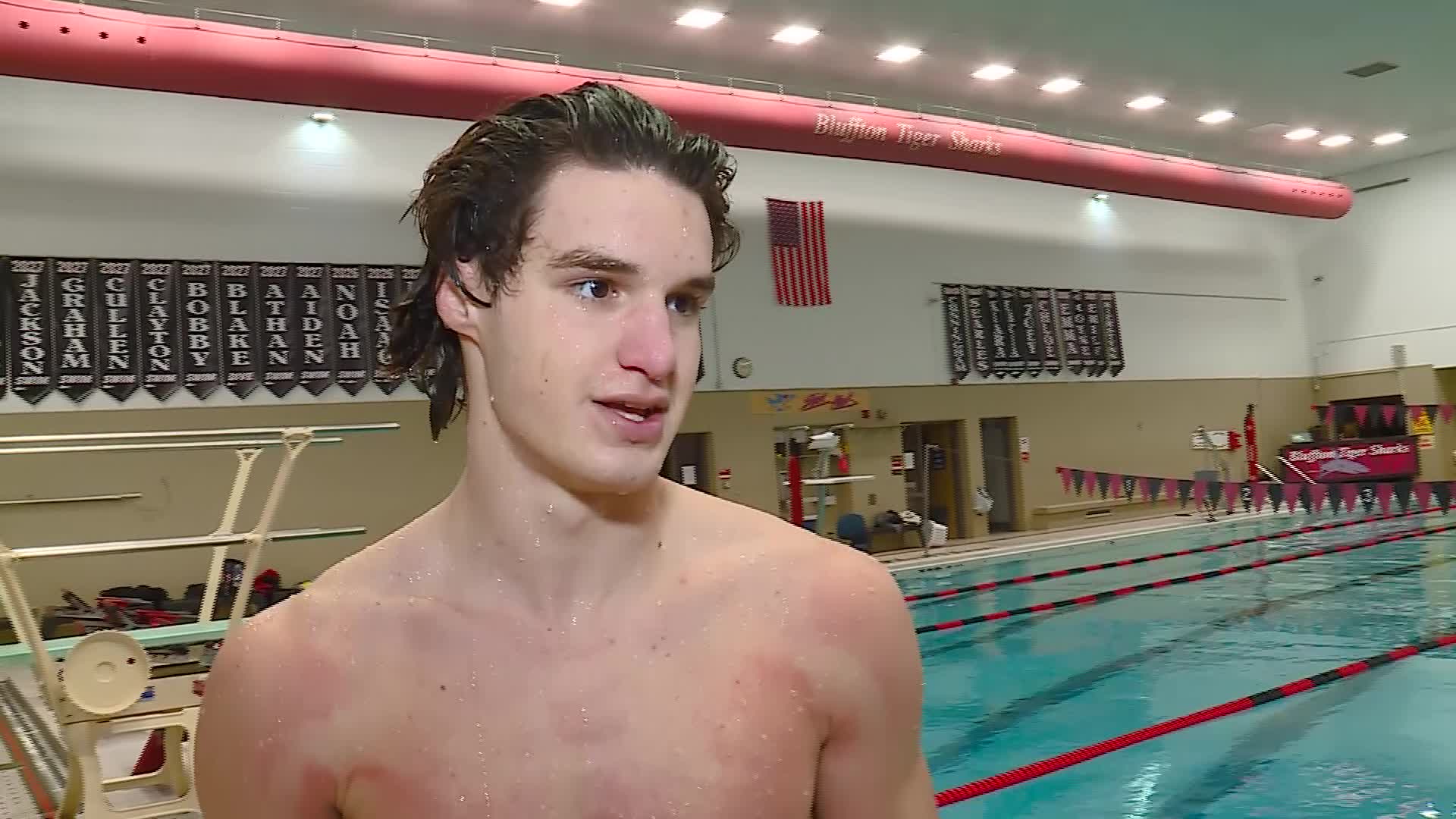Bluffton boys swimming senior Elijah Robles full practice interview 2 ...