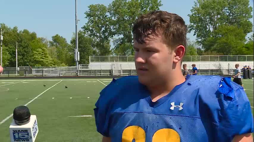 Zack Leighty full interview at East Noble football practice on 8/22/23 – WANE 15