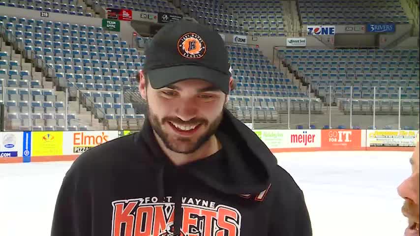 Matthew Wedman full interview at Komets practice on 12/13/23 – WANE 15