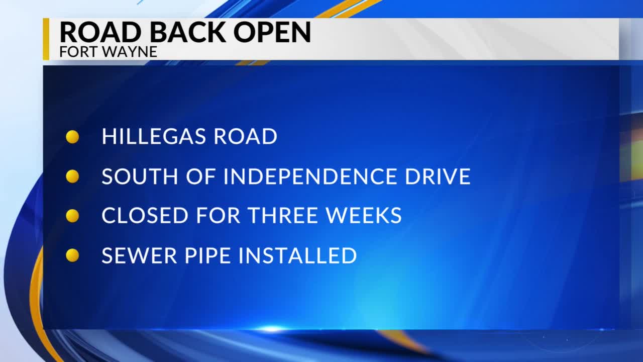 Hillegas Road set to reopen to traffic – WANE 15