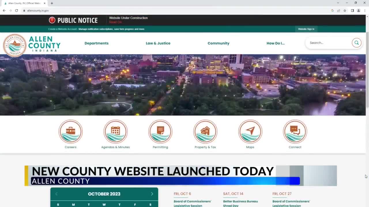 Allen County Board of Commissioners launch new website – WANE 15