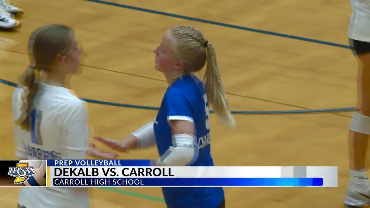 Carroll girls volleyball cruises to 3-set win over DeKalb in home ...