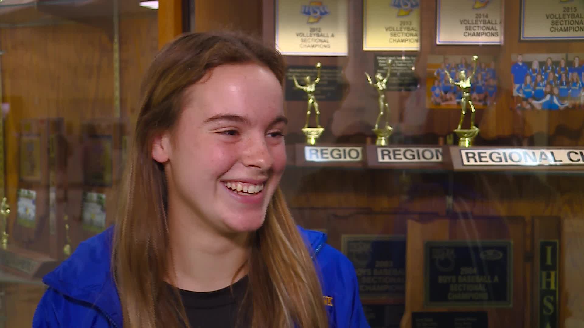 Blackhawk Christian volleyball full interviews with Emi Wood, Bella ...