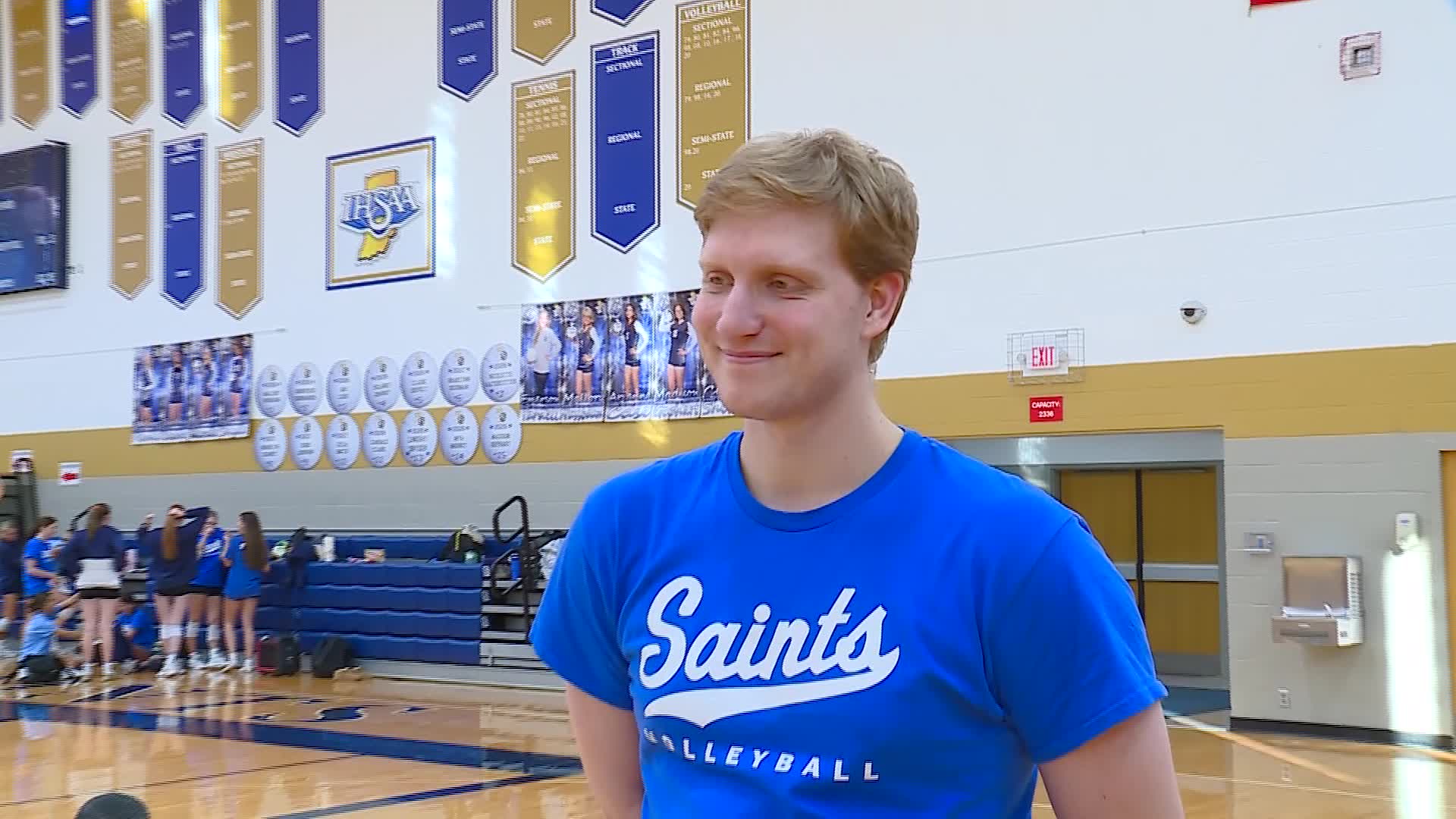 Bishop Dwenger head volleyball coach Dan Boren practice interview 11/3/2025 – WANE 15