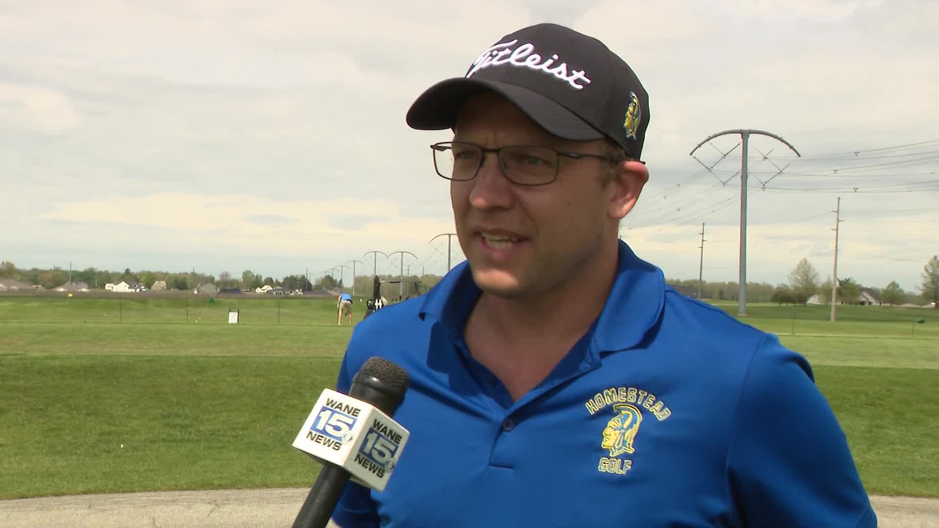 Homestead head boys golf coach Mickey Mazock interview 5/6/2025 – WANE 15