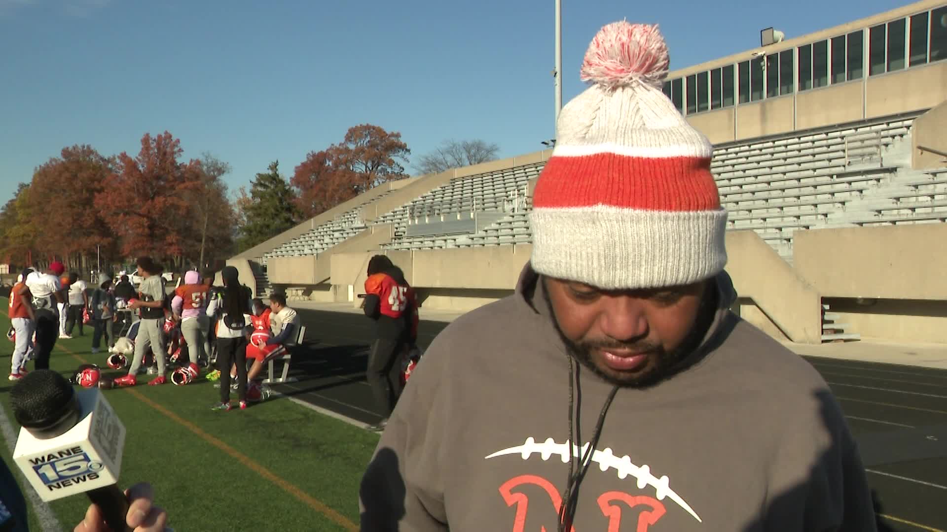 Quentin Bowen full interview at Northrop Bruins football practice on 11 ...