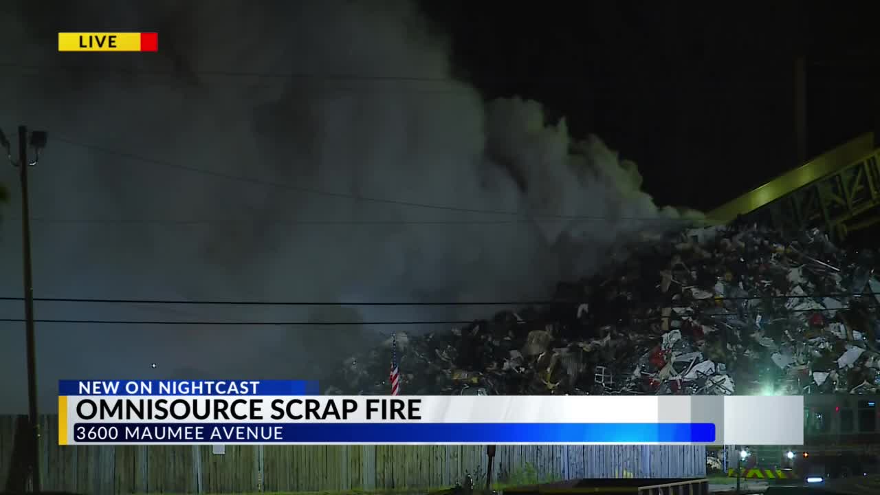 Crews continue to battle OmniSource scrap fire – WANE 15