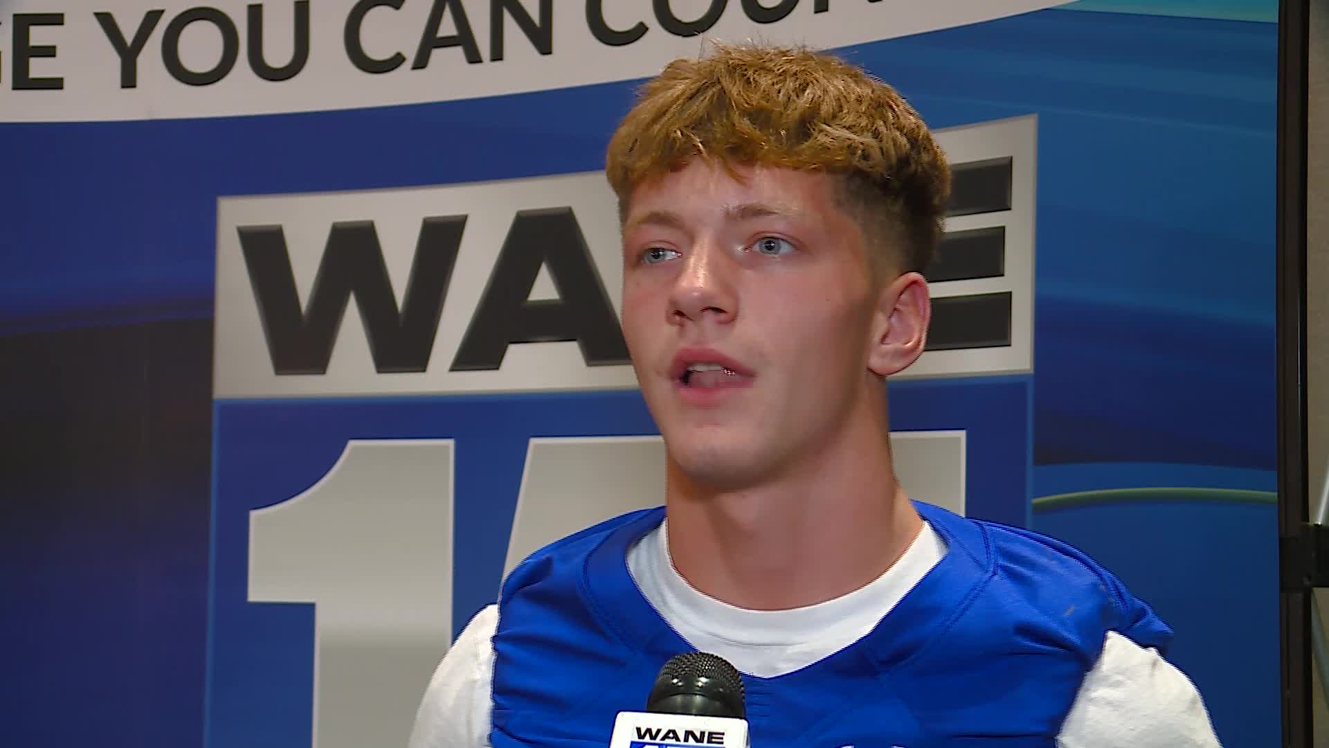 East Noble’s Rylee Biddle interview at NE Indiana High School Football ...