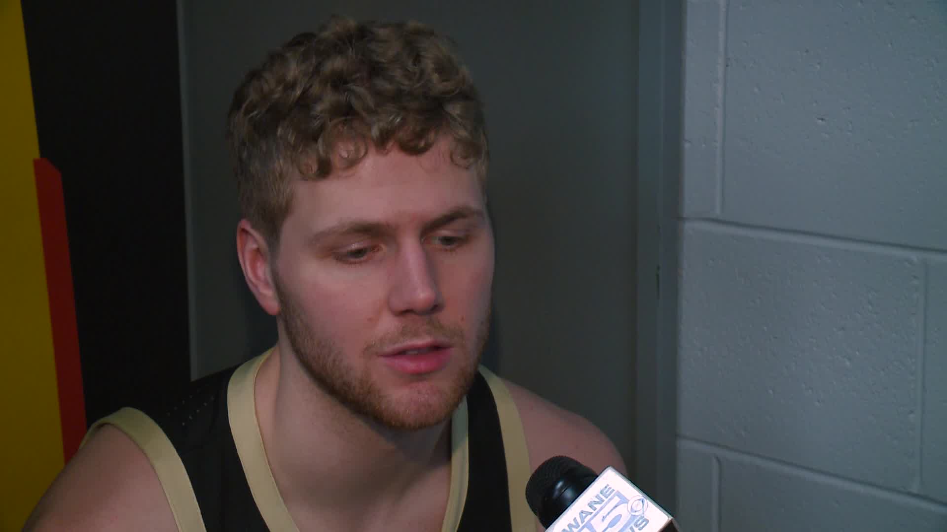 Purdue forward Caleb Furst postgame interview after national ...