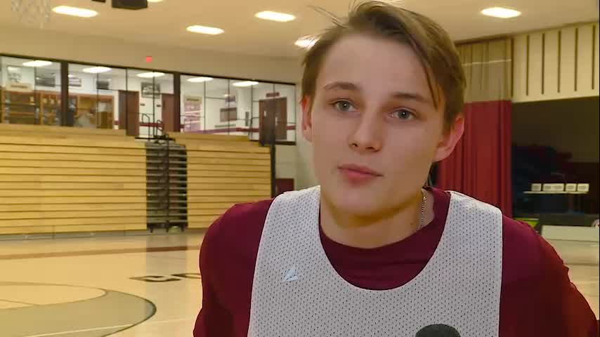 Sam Eggold full interview at Concordia boys basketball practice on 2/20 ...