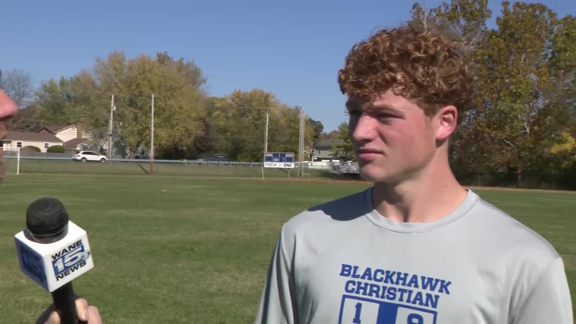 James Neebes full interview at Blackhawk Christian boys soccer practice ...
