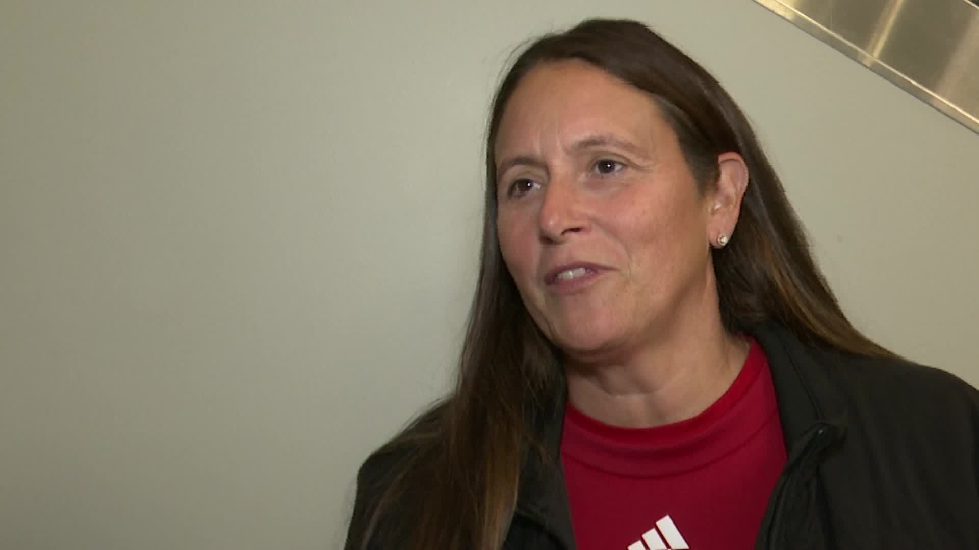 Indiana head softball coach Shonda Stanton full interview at FCA event ...