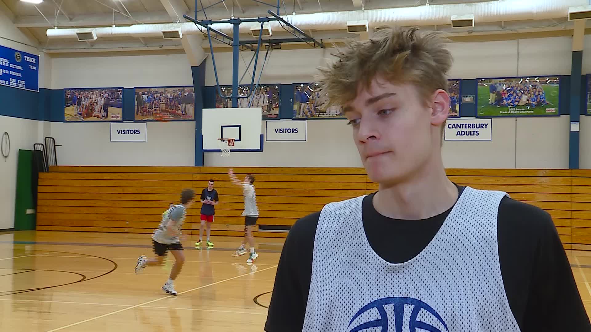 Canterbury boys basketball’s Ashton Dressler full practice interview 3 ...