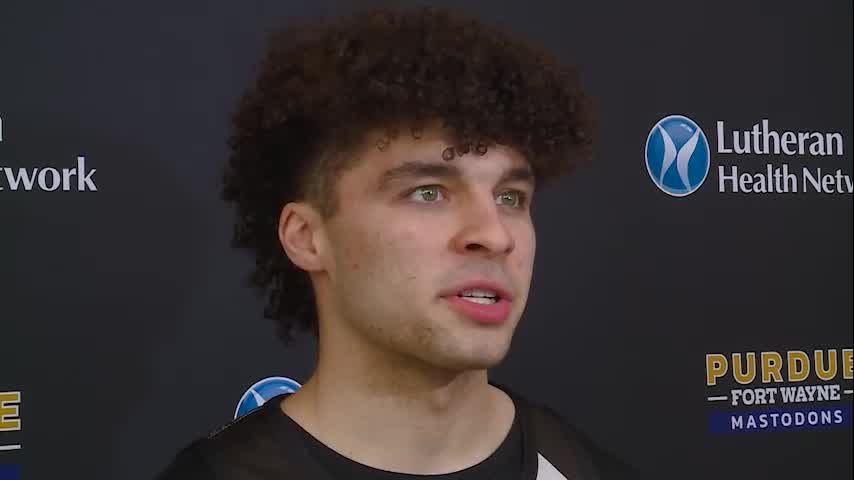 Jalen Jackson full interview at Purdue Fort Wayne basketball practice ...