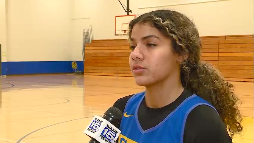 Myah Epps full interview at Homestead Spartans girls basketball practice on 1/10/24 – WANE 15