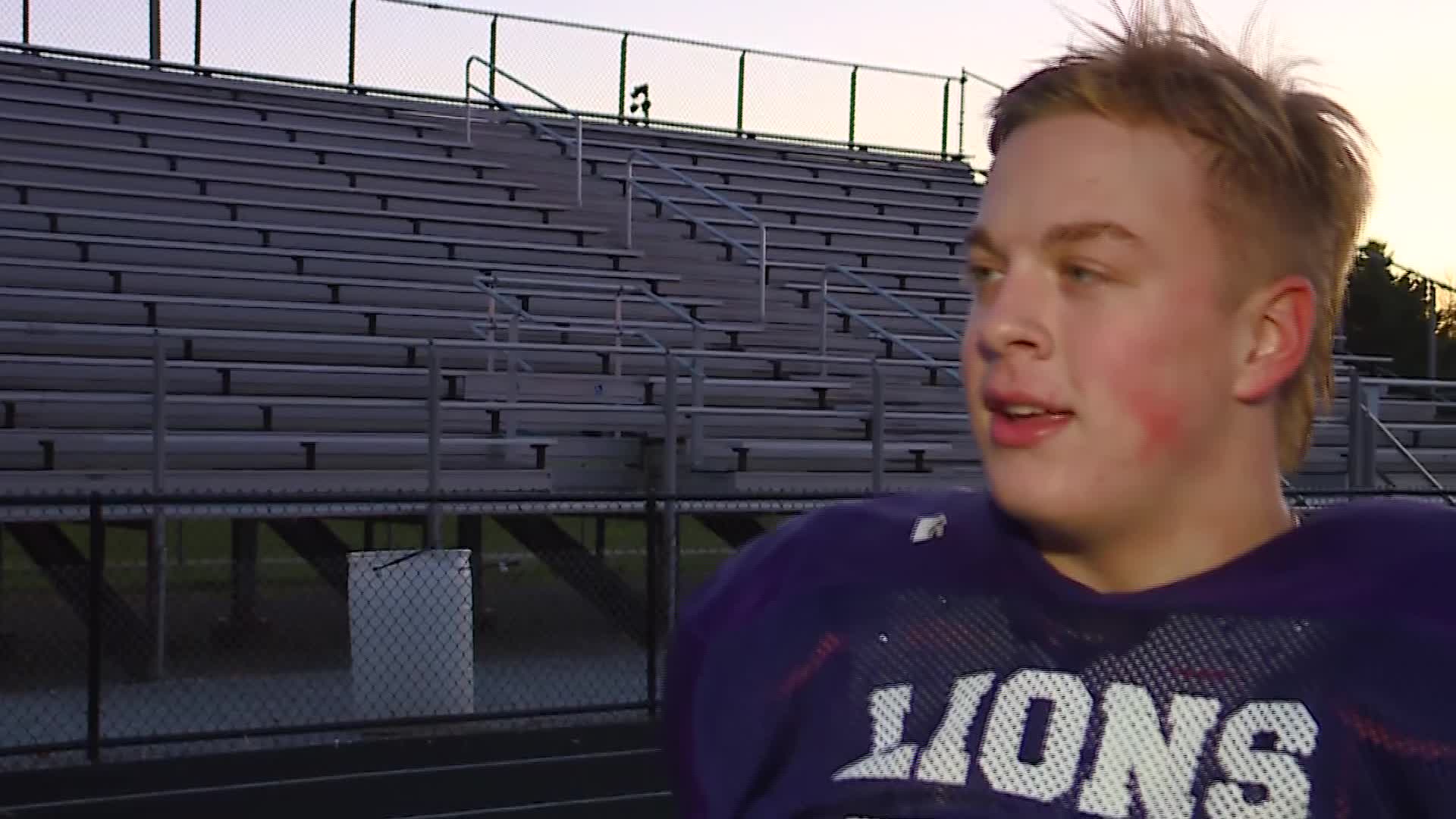 Leo football senior offensive lineman Riley Stewart full practice ...