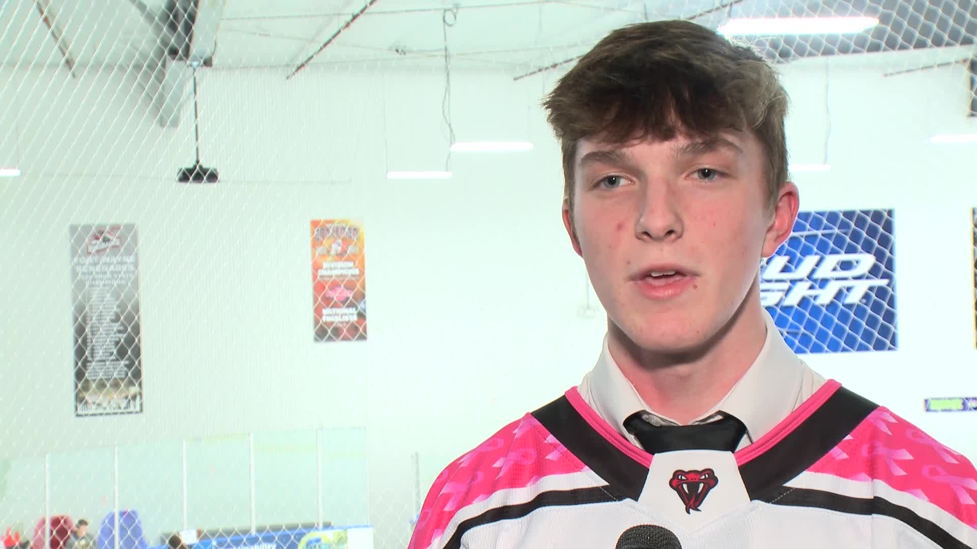 Cooper Bacon full interview at Fort Wayne Vipers hockey state title ...