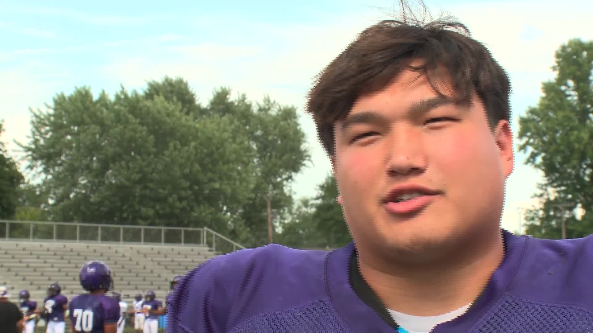Isaiah Coolman full interview at Leo Lions football practice on 8/12/25 ...