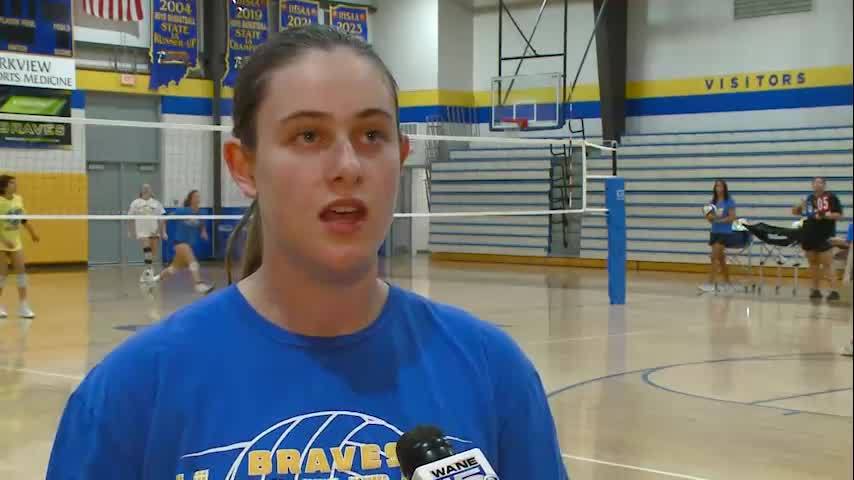 Leena Leichty full interview at Blackhawk Christian volleyball practice ...