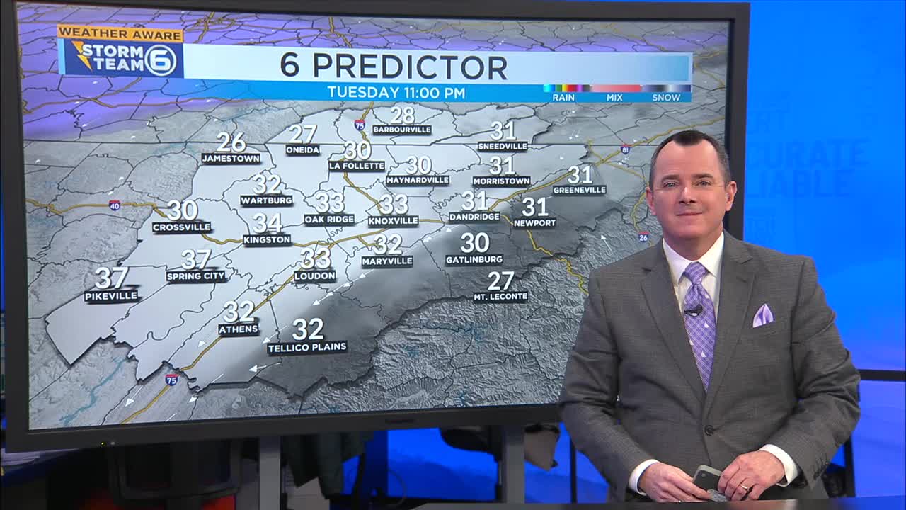 Weather AWARE: Snow arrives late tonight into early Wednesday – WATE 6 ...