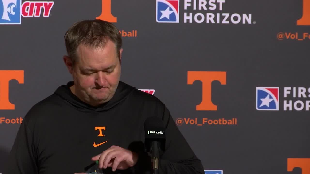 Tennessee Football Coach Josh Heupel talks about new high school ...